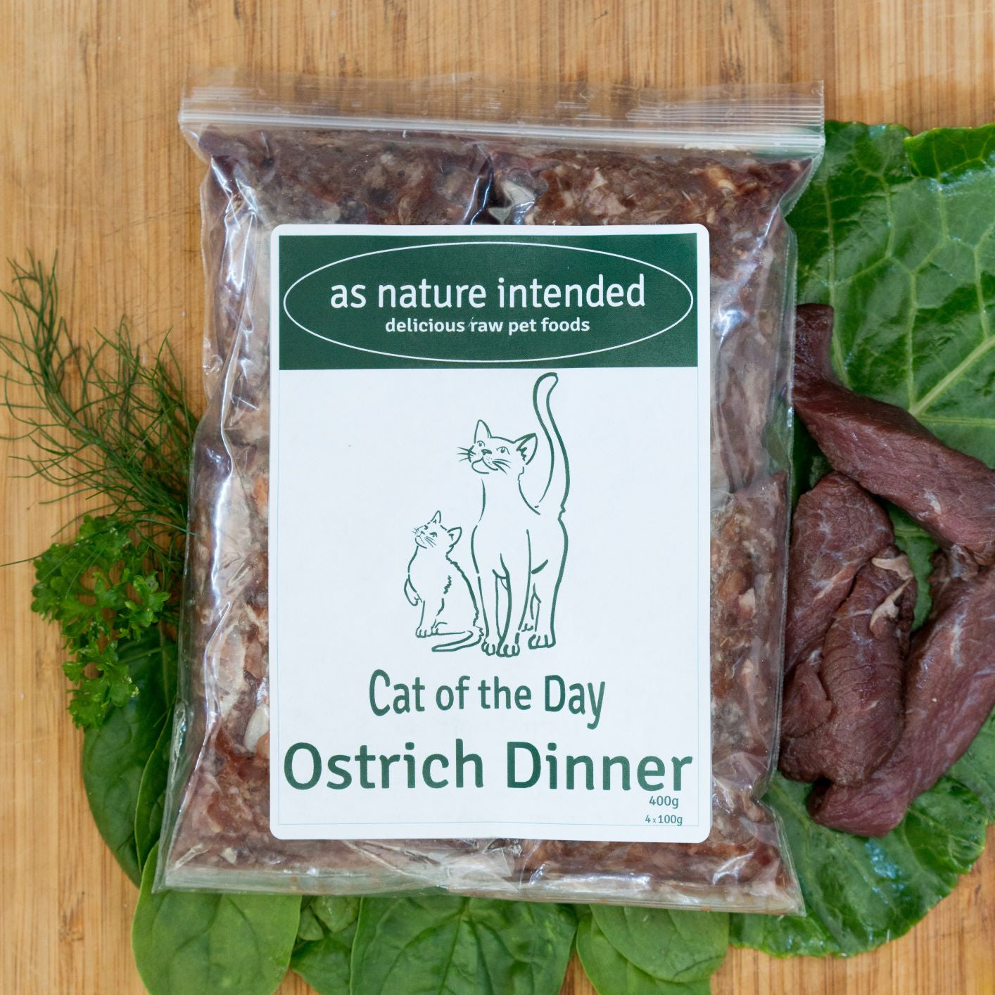 Ostrich Dinner for Cats – As Nature Intended